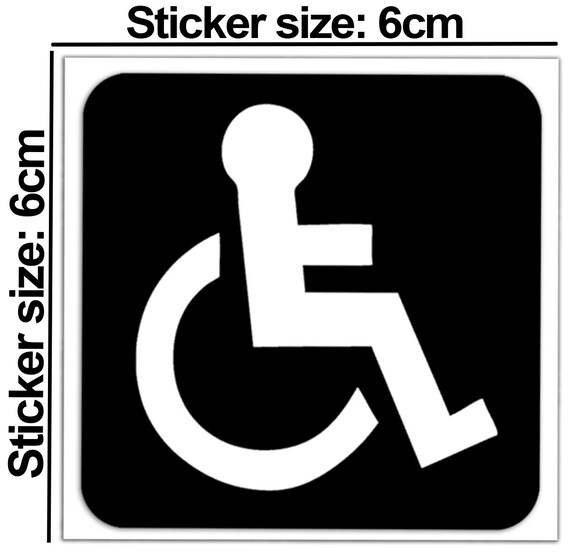 Handicap Sign Black
