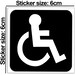 Invalid Disabled Handicap Black Sign Wheelchair Symbols Car Stickers ...