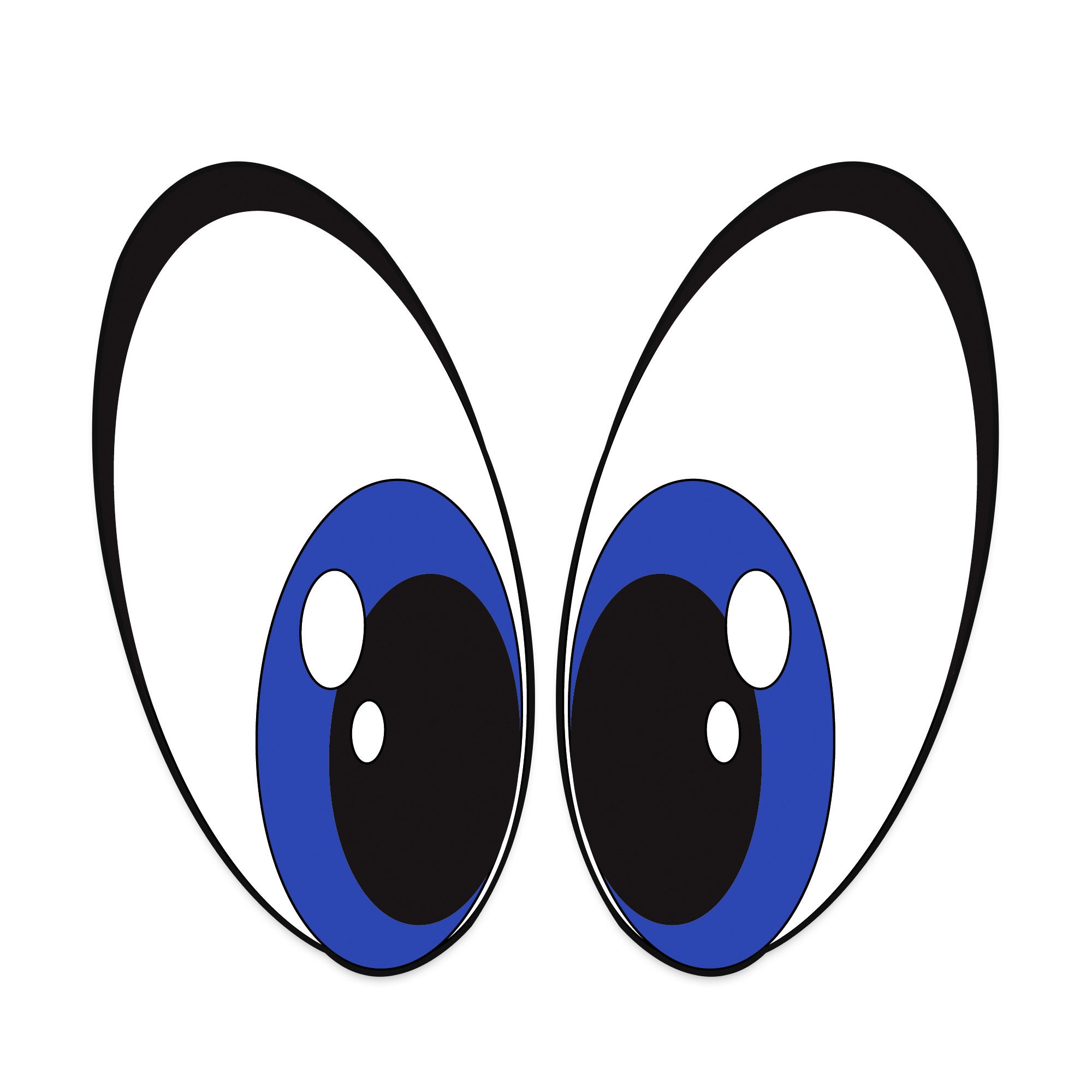 Vinyl Cool Stickers Blue Eyes Comics Cartoon Decals for Bumper - Etsy