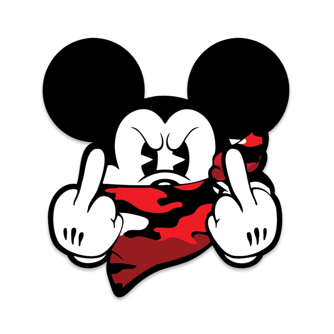 Vinyl Stickers Bad Mickey Mouse Comics Cartoon Decals for Bumper Car ...