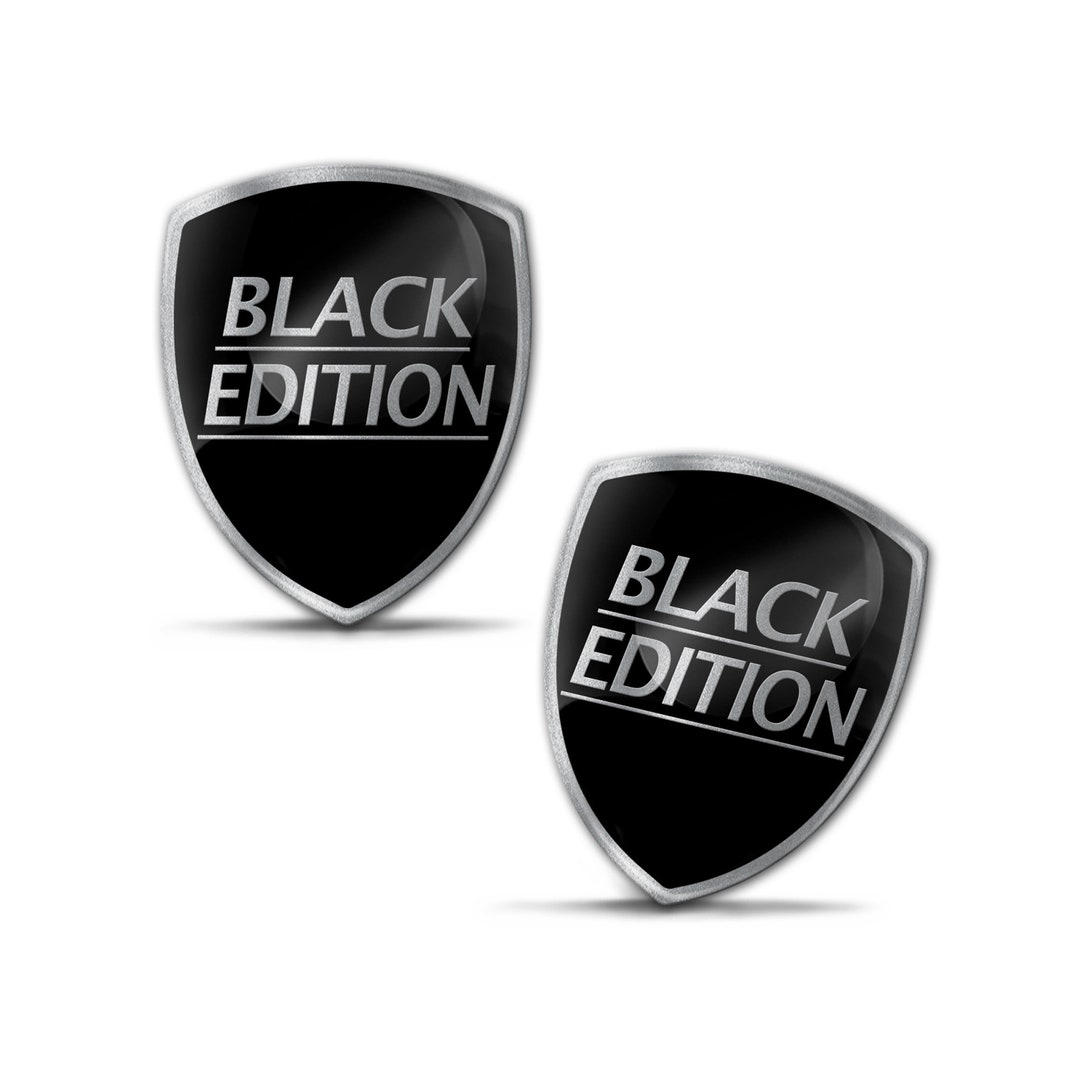 2 X 3D Gel Stickers Badge Black Edition Decal Emblem Car - Etsy