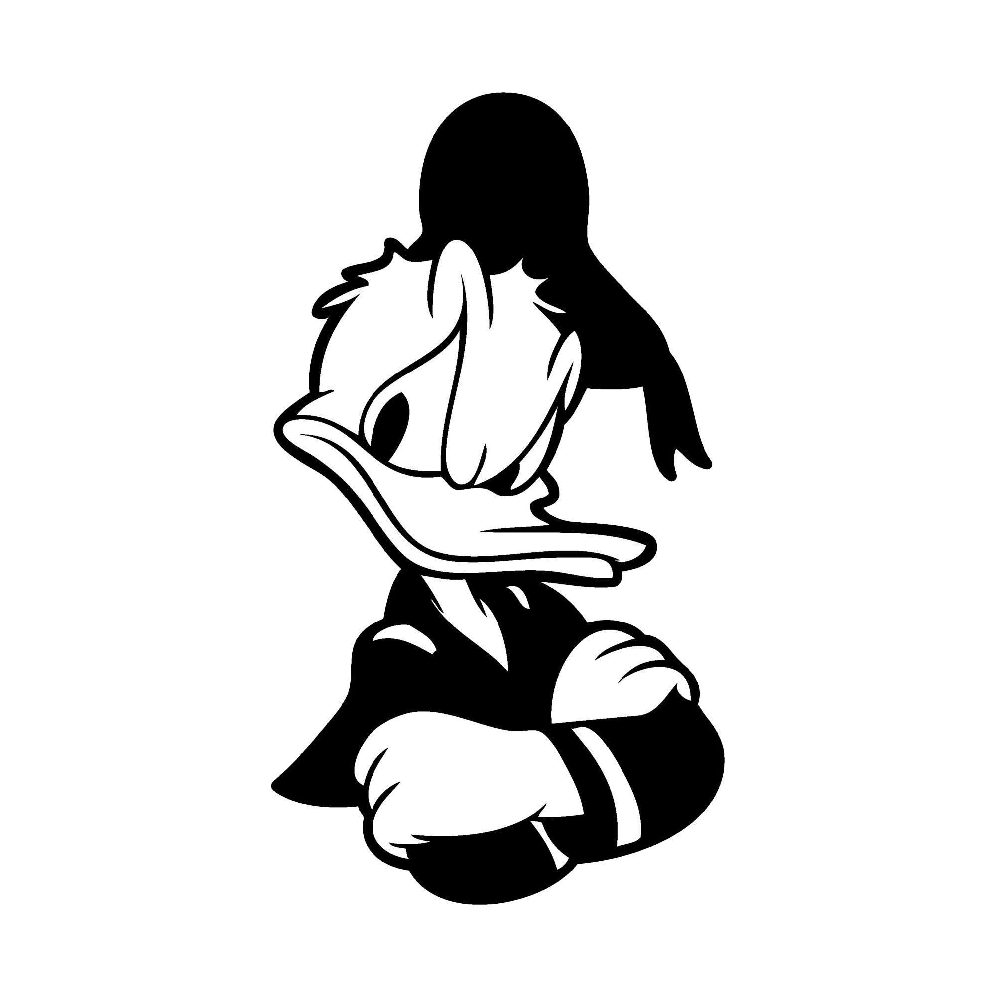 Vinyl Cool Sticker Funny Donald Duck Comics Cartoon Decals for - Etsy