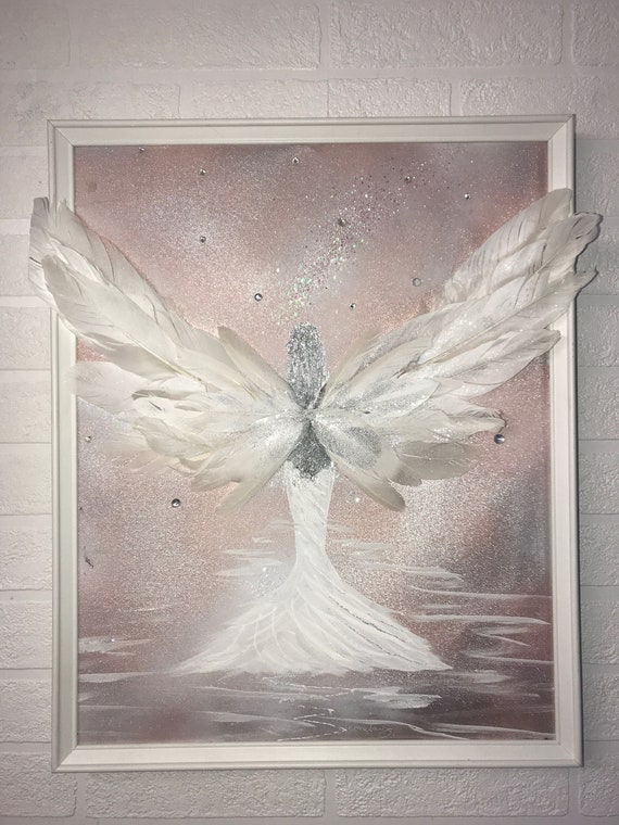 Realistic Angel Wings Painting