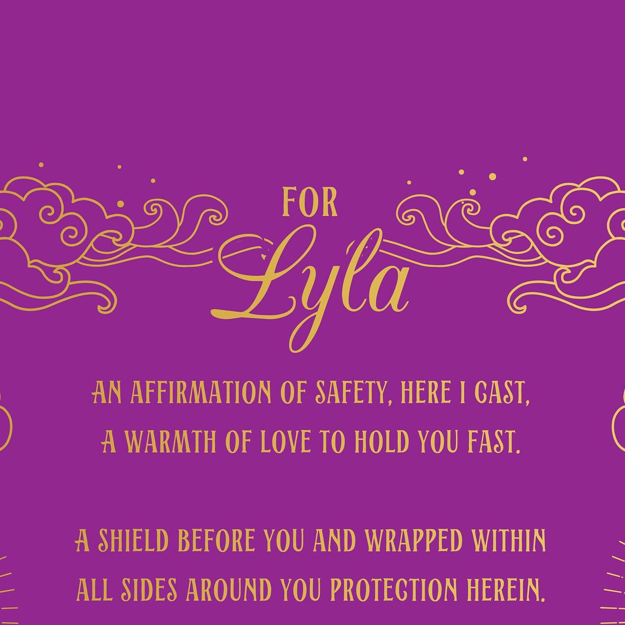 Personalized Affirmation Protection Poem Blanket Words and Power ...