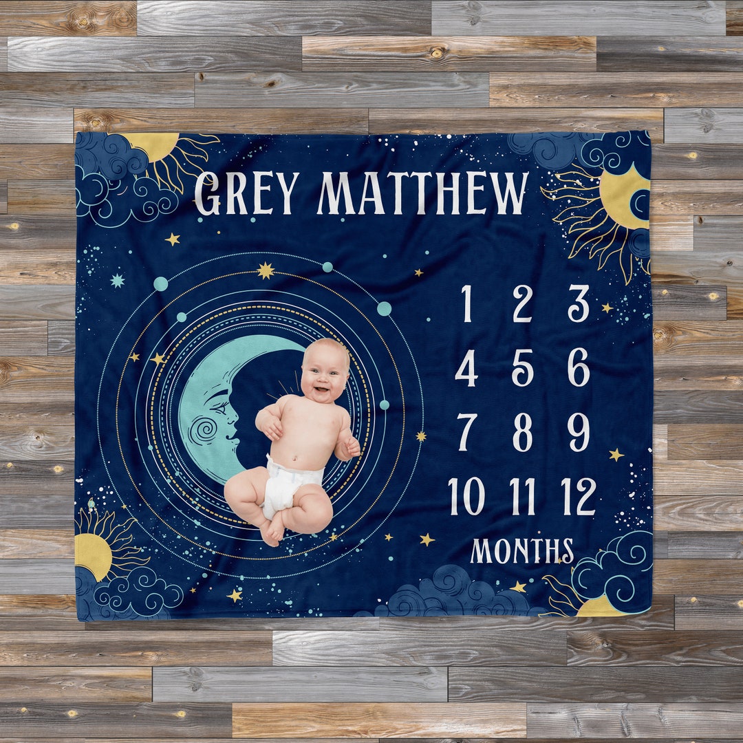 Custom Mook Sun Clouds Milestone - Sun and Moon Growth Chart - Moon ...