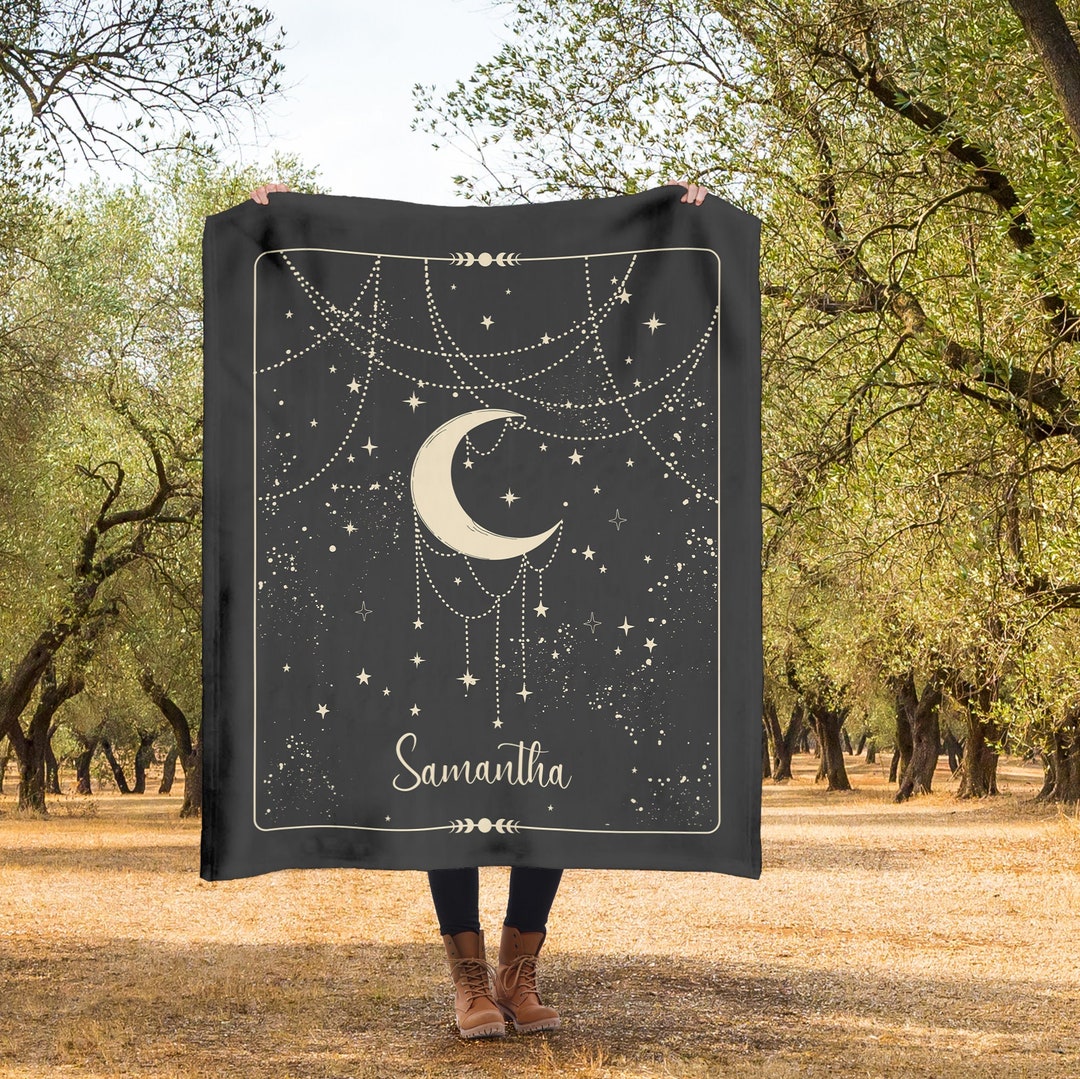 Personalized Moon Blanket: Major Arcana XVIII, Custom Name Dream ...