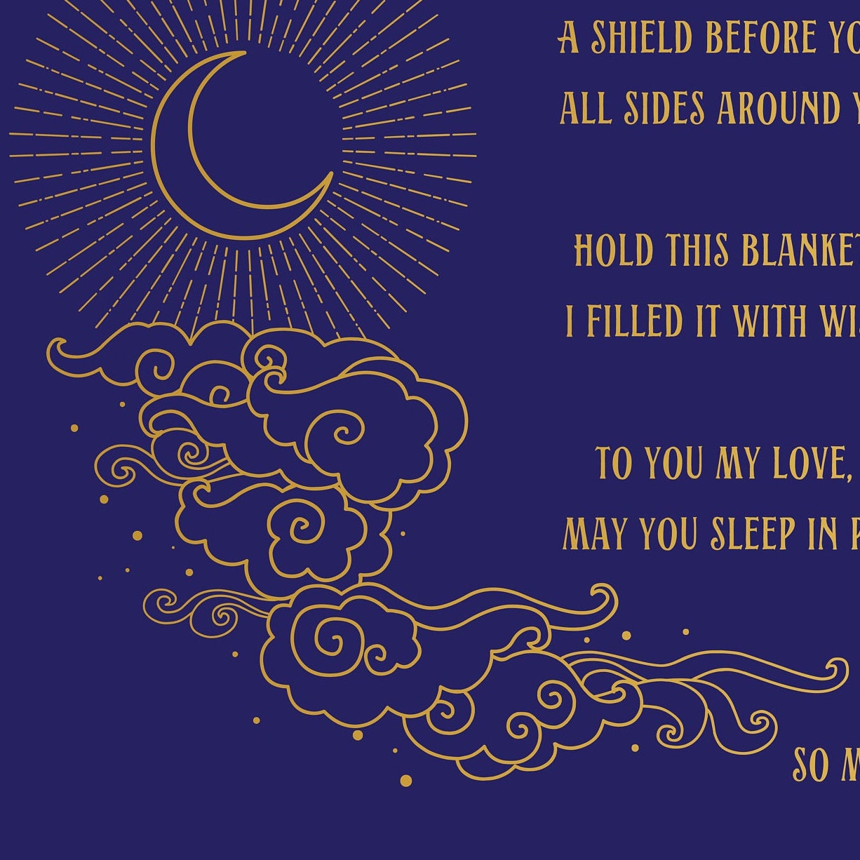 Personalized Affirmation Protection Poem Blanket Words and Power ...