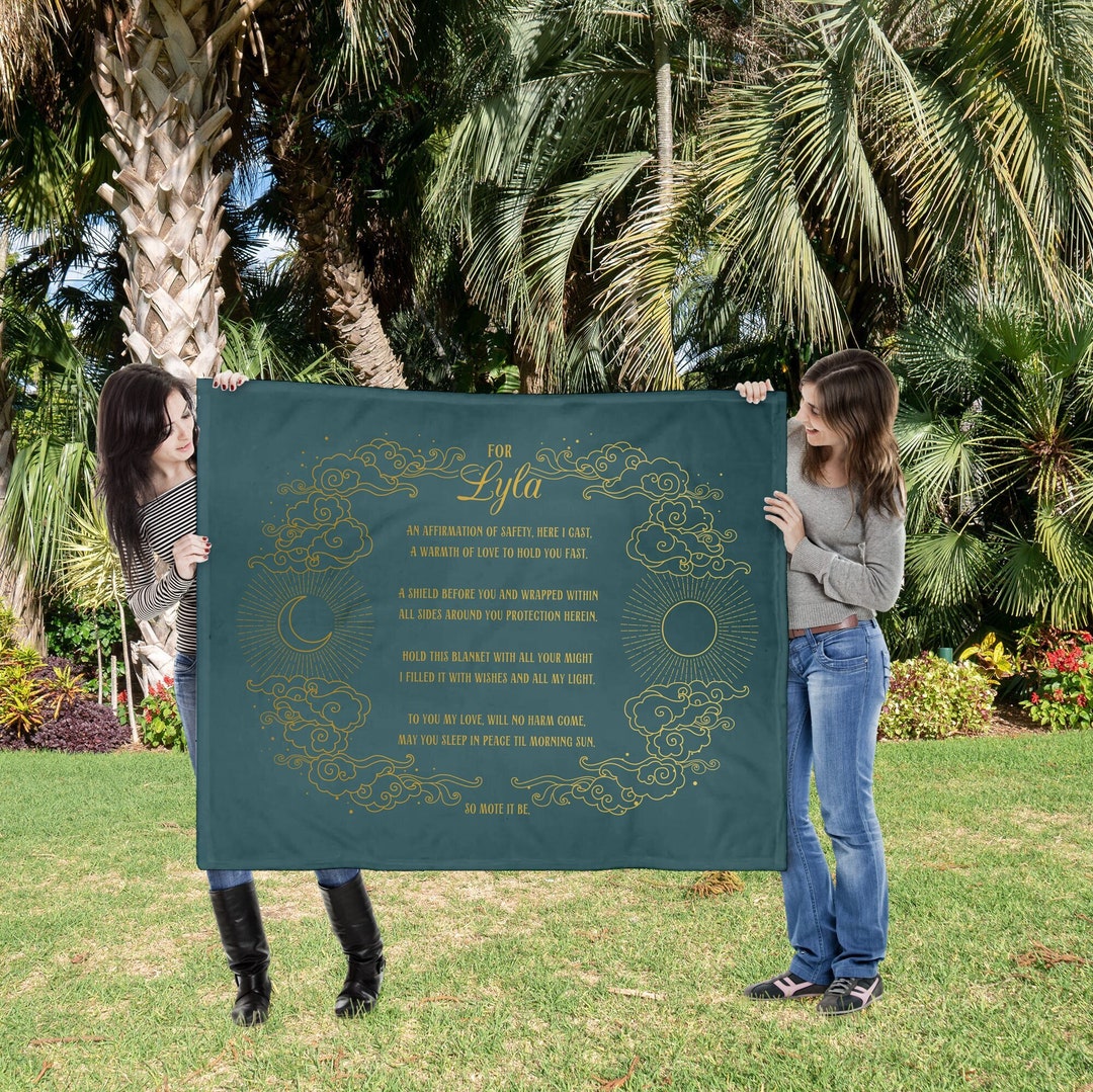 Personalized Affirmation Protection Poem Blanket | Words and Power ...