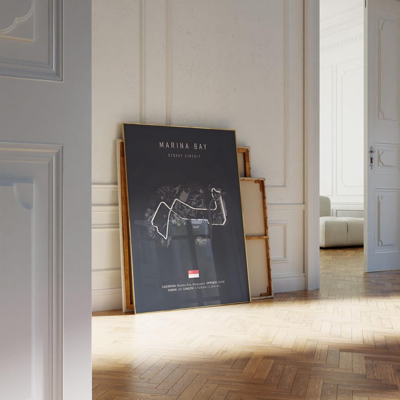 Poster Formel 1 2026 Marina Bay Singapore Rennstrecke· Geschenkidee ...