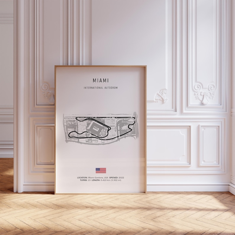 Formula 1 2026 Miami Racetrack USA Poster · Gift Idea · Miami Grand ...
