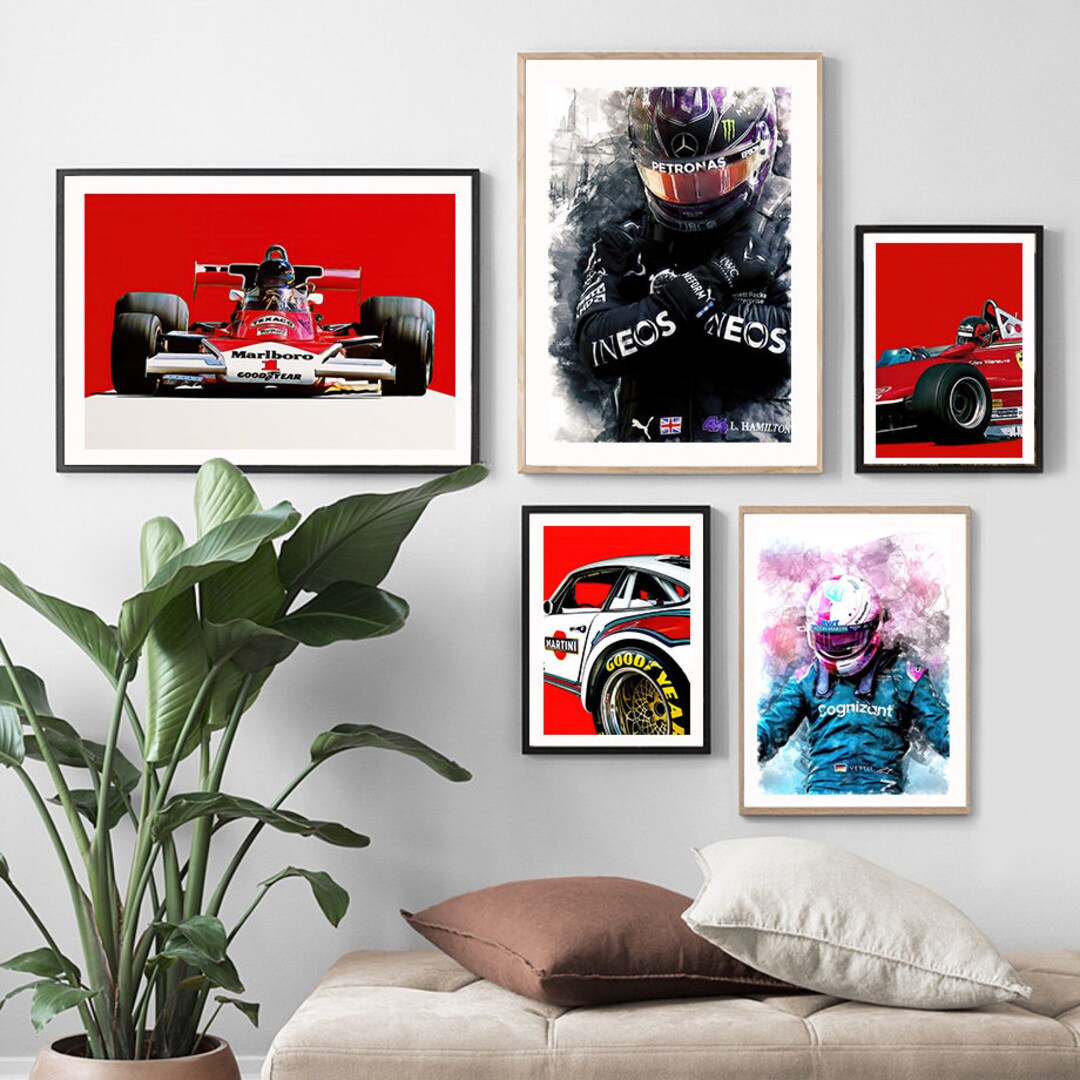 Poster Formula 1 Racing Car Racing Driver Watercolor I Deco - Etsy ...