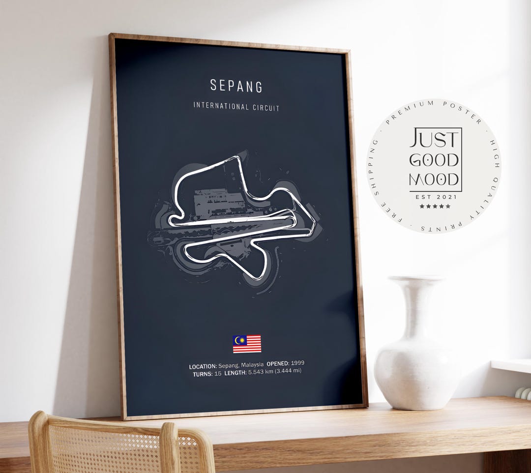 Sepang Malaysia Formula 1 2026 Race Track Poster · Moto GP · Gift Idea ...