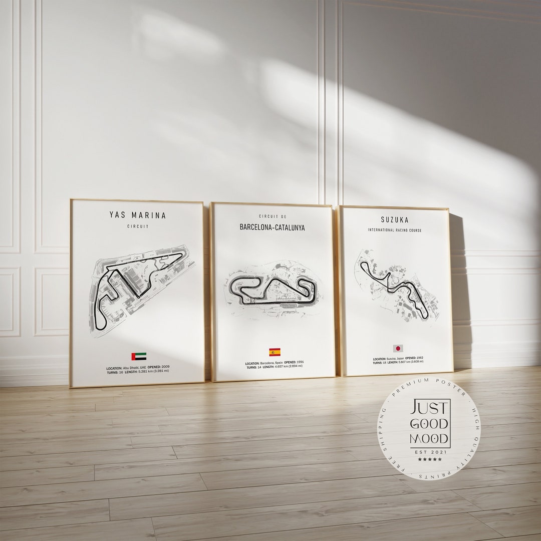 Formula 1 Race Track Poster 2025 · Gift Idea · Decorative Print ...