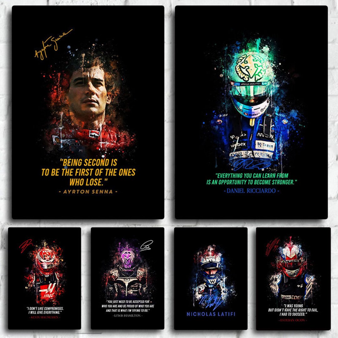 Poster Formula 1 Racing Driver Legends Sayings I Decoration - Etsy