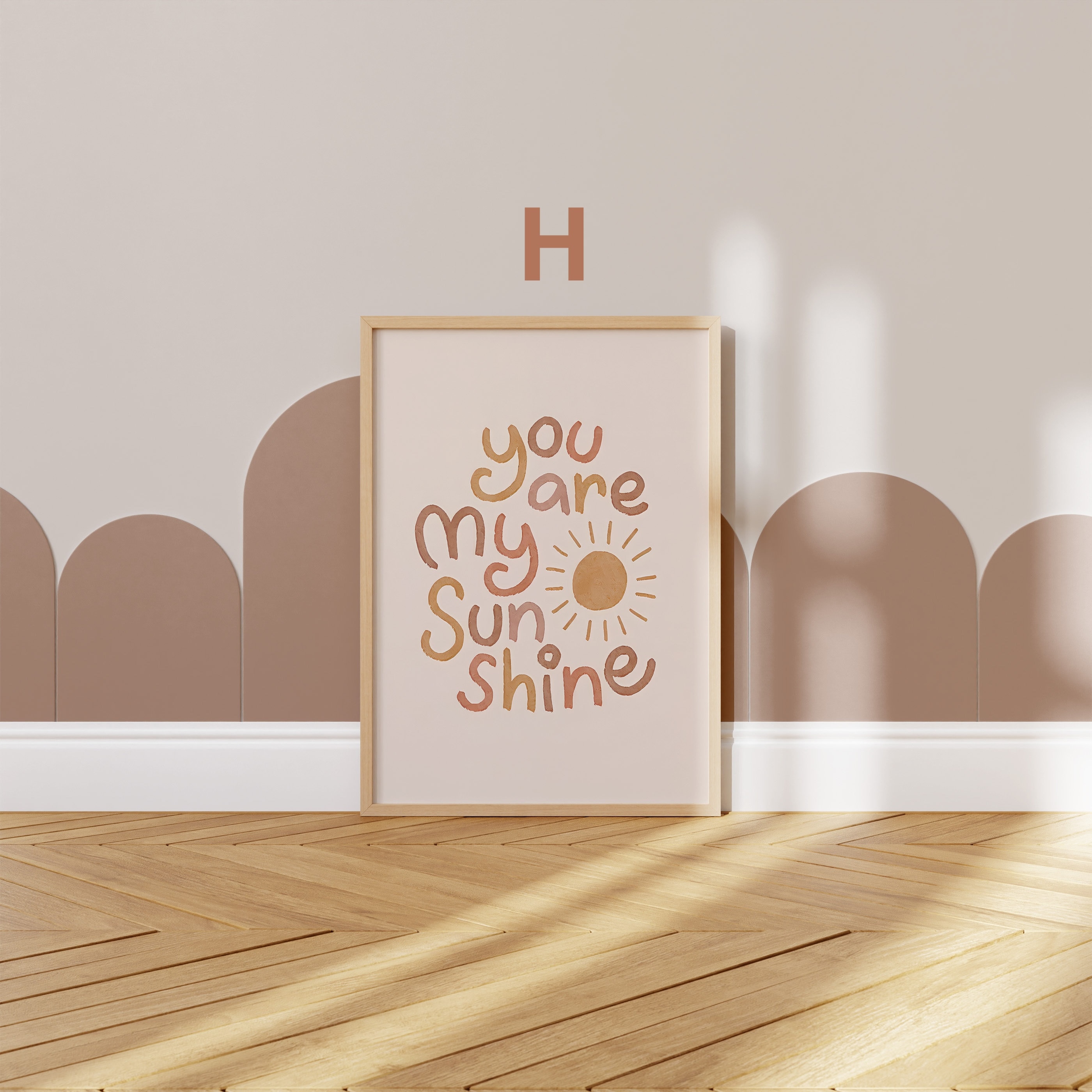 Children's Room Poster: Alpaca, Rainbow, Cactus, Sun · Children's Room ...