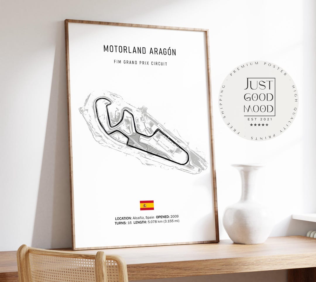 Poster Moto GP 2025 Aragón Spain · Motorland Aragón Circuit ...