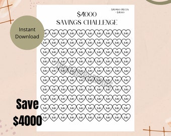 4000 Savings Challenge | Etsy
