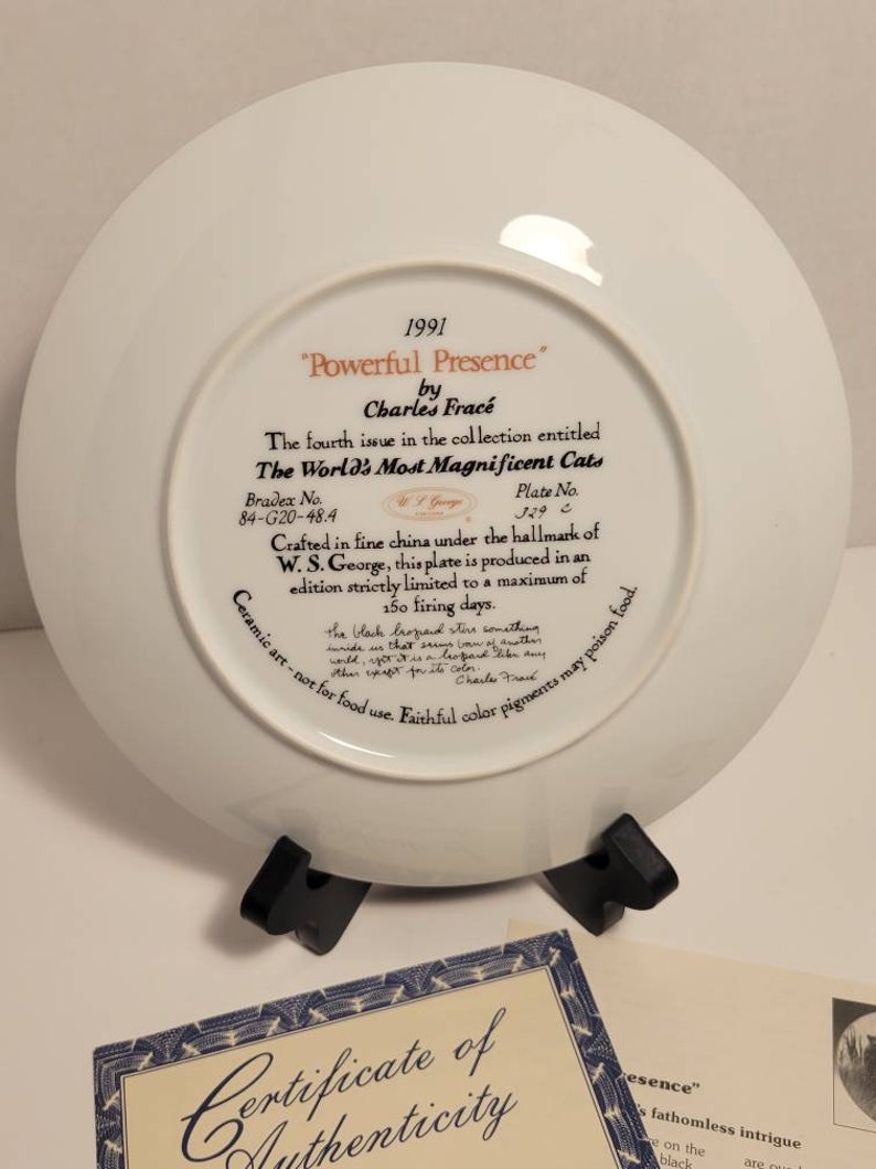 Powerful Presence 1991 Collector's Plate by Charles Frace W/coa - Etsy