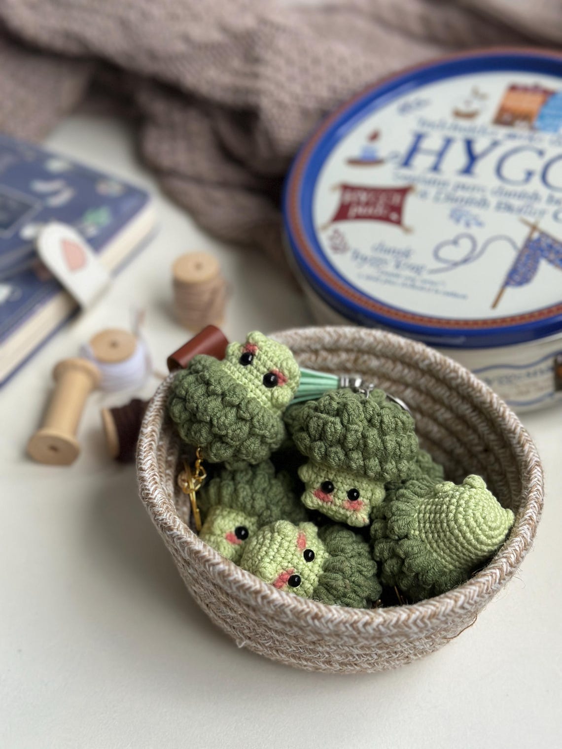 Cute Crochet Broccoli Keychain - Etsy