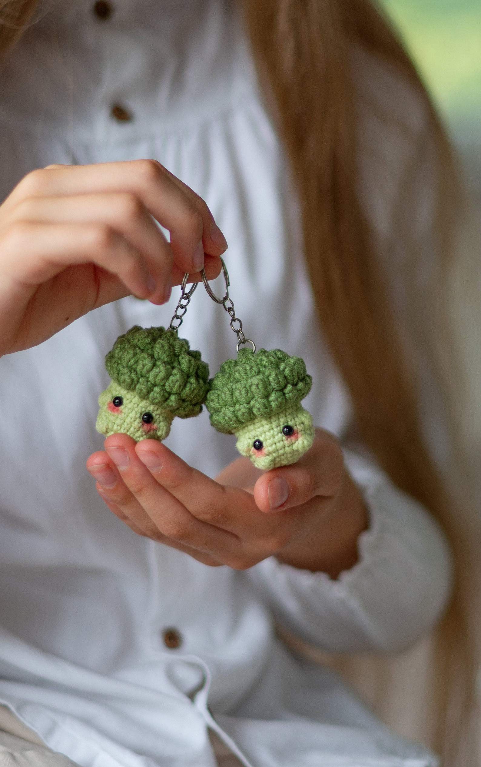 Cute Crochet Broccoli Keychain - Etsy