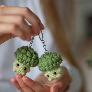 Cute Crochet Broccoli Keychain - Etsy