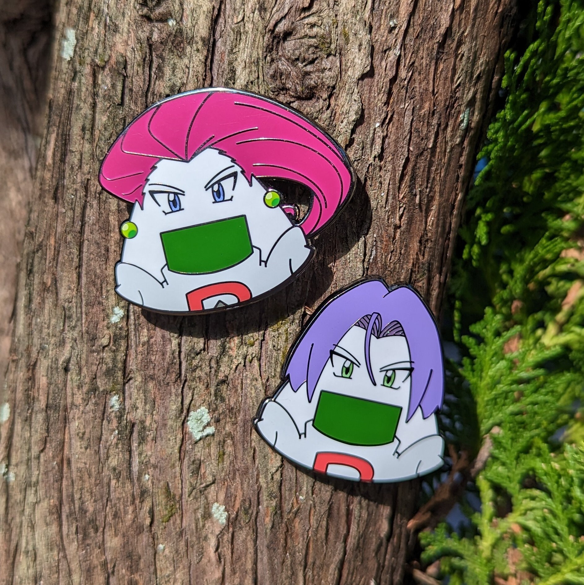Team Rocket Jessie James Meowth Hard Enamel Pin Cosplay Onigiri Anime ...