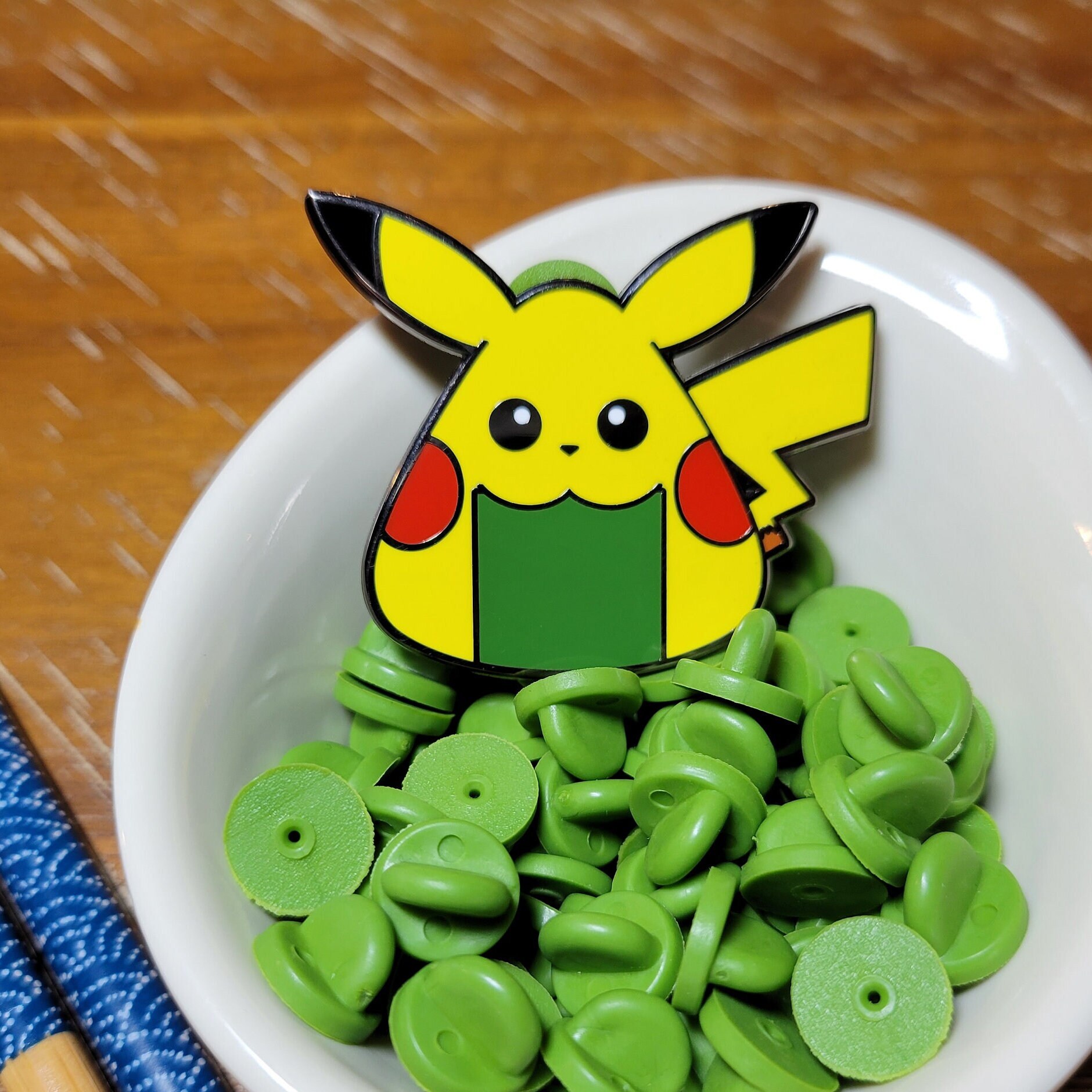 Pikachu Pokemon Hard Enamel Pin Cosplay Onigiri Anime Inspired Japanese ...