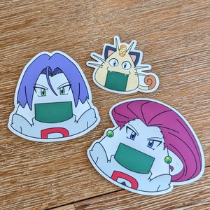 Team Rocket Jessie James Meowth Hard Enamel Pin Cosplay - Etsy