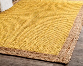 Brown and Yellow Rug - Etsy