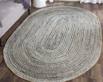 Denim Braided Rug - Etsy