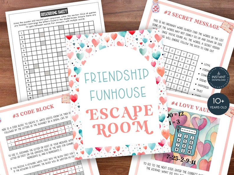 Valentine's Day Escape Room for Kids Escape Room Printable Escape Room ...