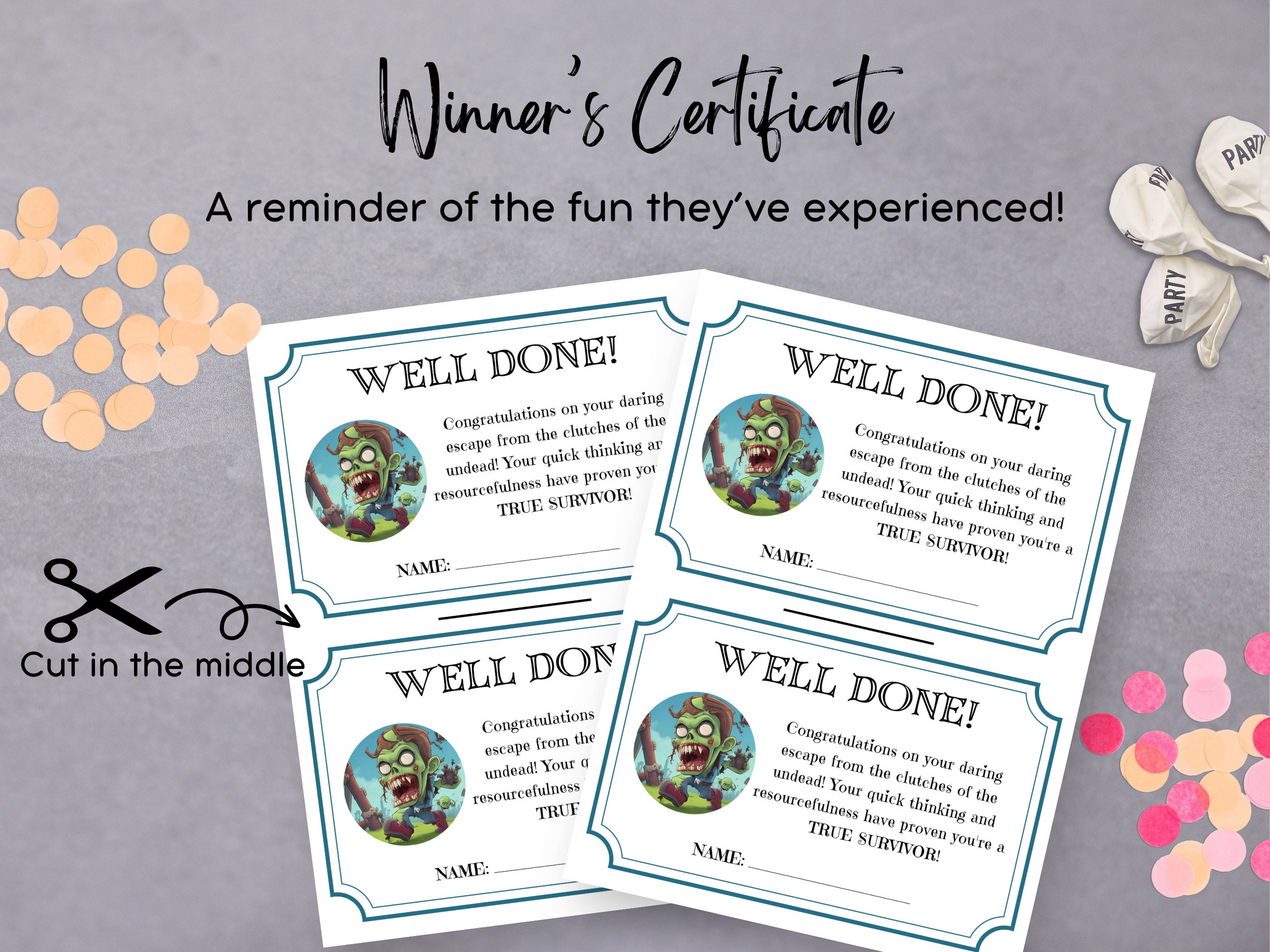 Zombie Apocalypse Printable Escape Room for Kids, Halloween Games, Fun ...