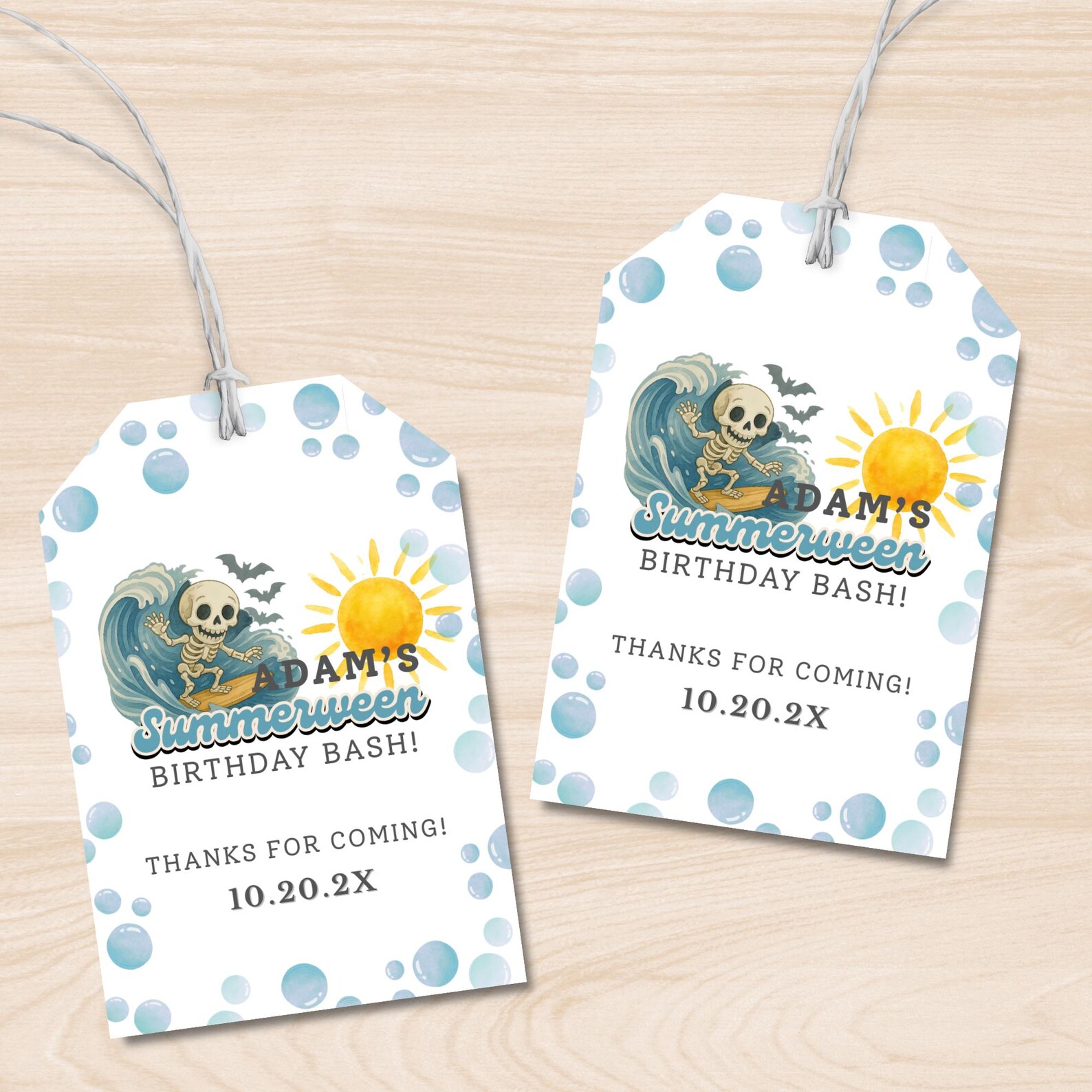 Skeleton Summerween Halloween Pool Invitation Printable, Summerween ...