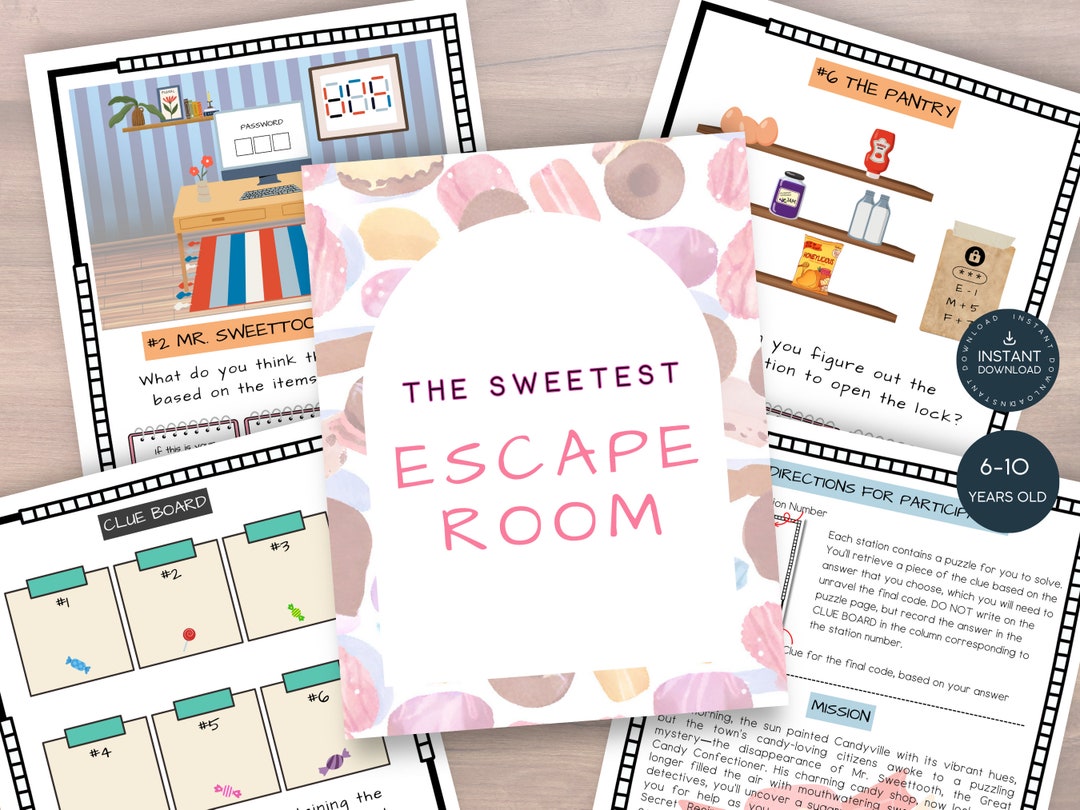 Printable Escape Room for Kids Birthday Kid Escape Room Kit Birthday ...