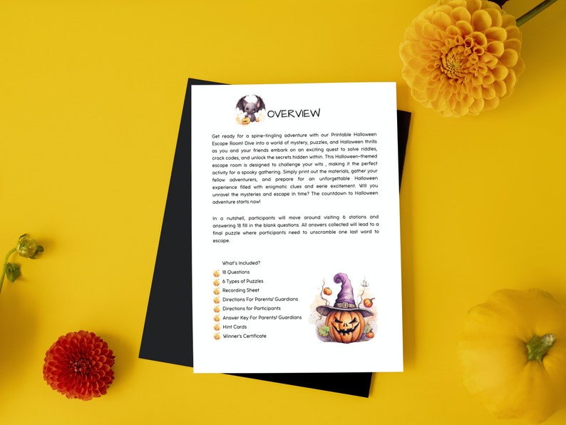 Printable Escape Room for Kids, Halloween Games, Guessing Games, Fun ...