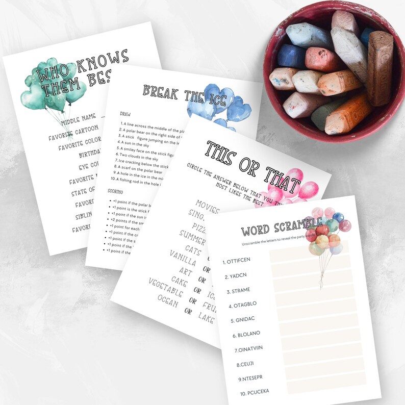 Sleepover Party Games Printable for Girls, Fun Kids Activity Sheets ...