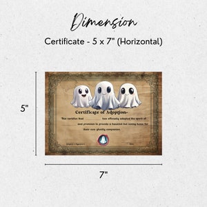 Adopt a Ghost Certificate Printable Adopt a Ghost Sign Pet Ghost ...