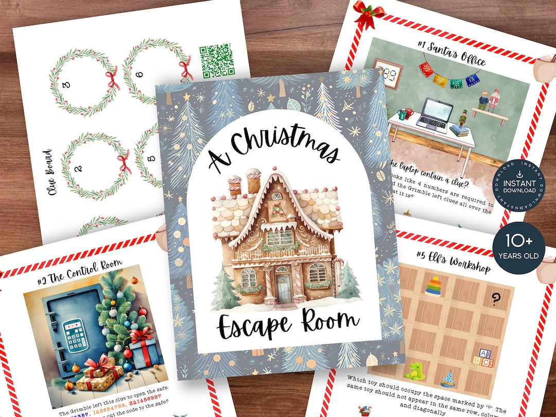 Christmas Escape Room for Teens Escape Room Printable Escape Room Game ...