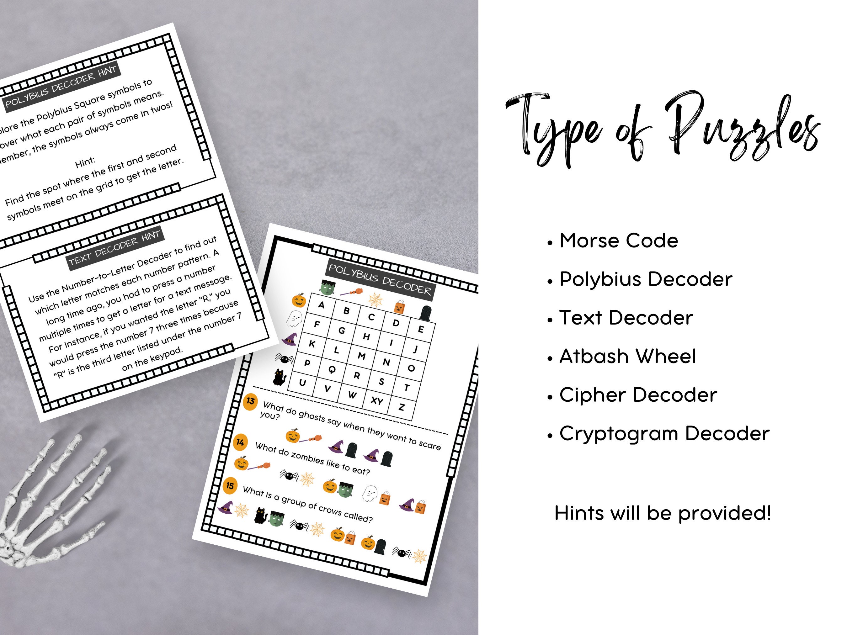 Halloween Kids Escape Room Printable, INSTANT DOWNLOAD, Escape Room Kit ...