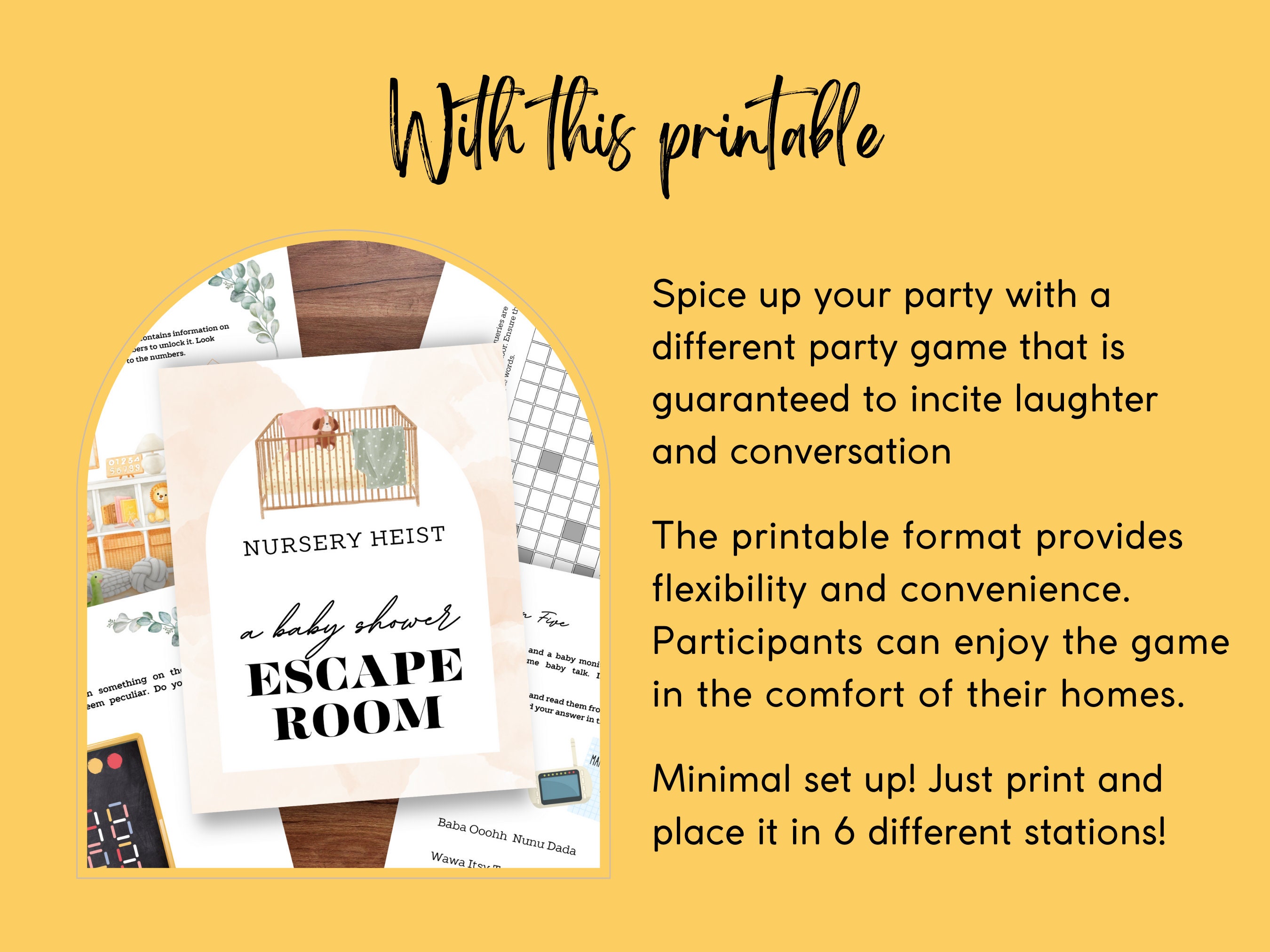 Baby Shower Escape Room at Home Escape Room for Adults Party Game Baby ...