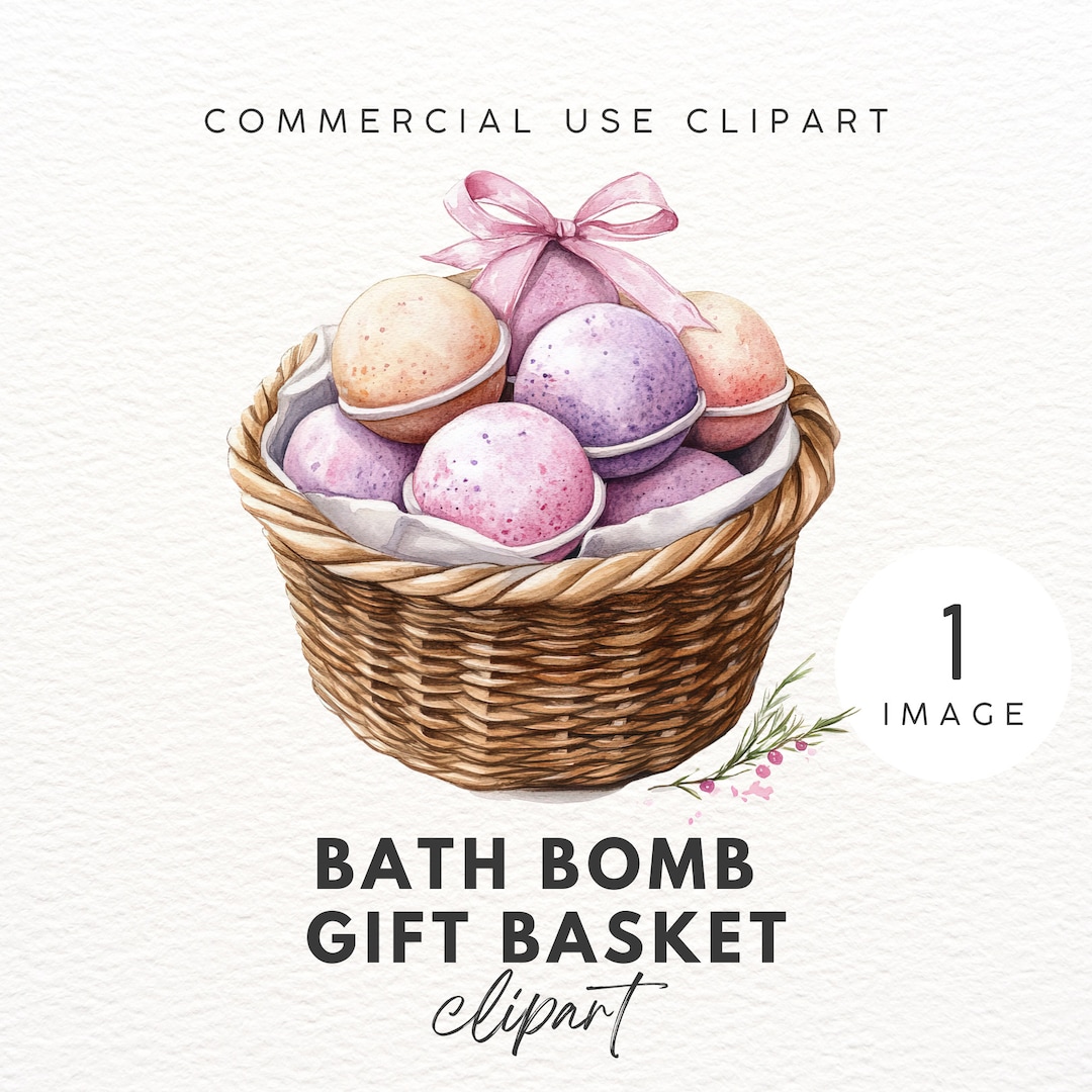 Watercolor Bath Bomb Gift Set Clipart Commercial Use PNG for Self Care ...