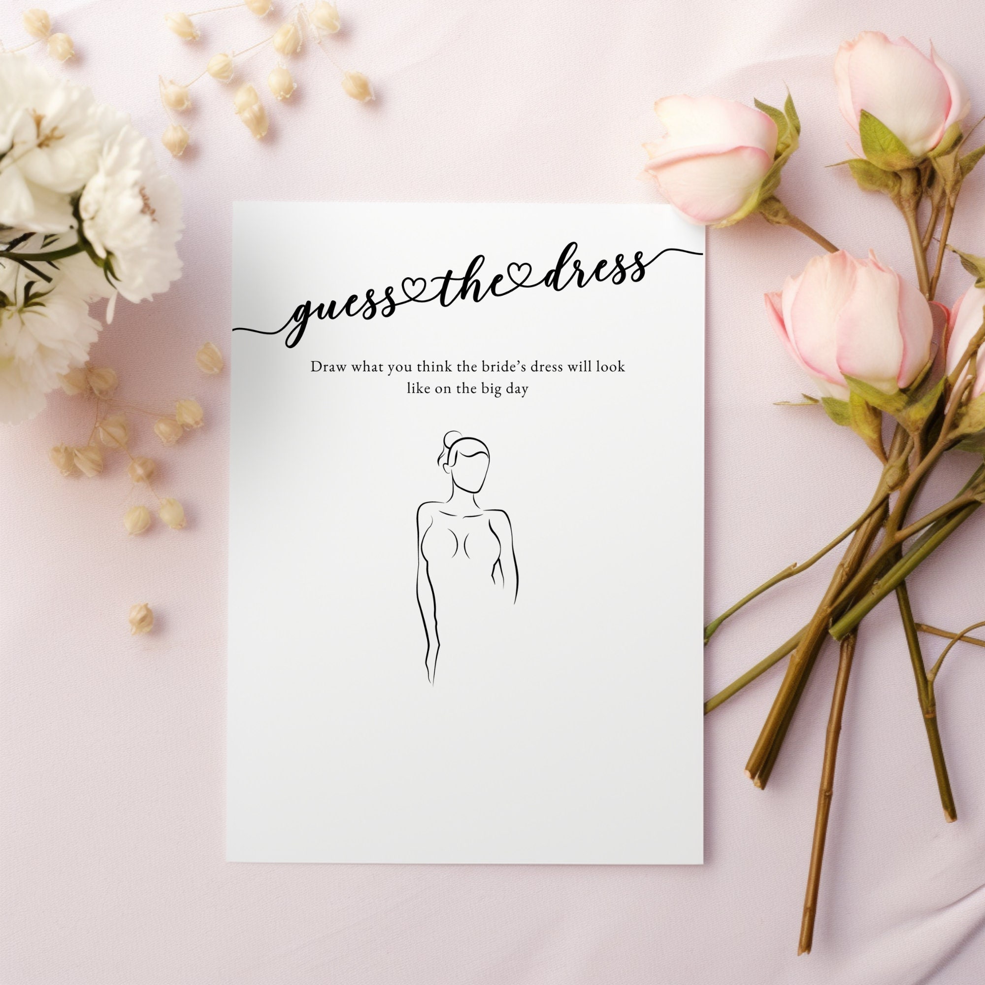 Guess The Dress Bridal Shower Game Free Printable