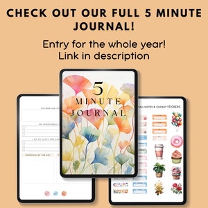 5 Minute Morning Journal 5 Minute Gratitude Journal Self Reflection ...