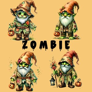 Halloween Gnome Clipart Gnome PNG Sublimation Design Ghost Gnome Spooky ...