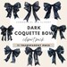 Dark Coquette PNG for Shirts Black Coquette Black Bow Clipart Black ...