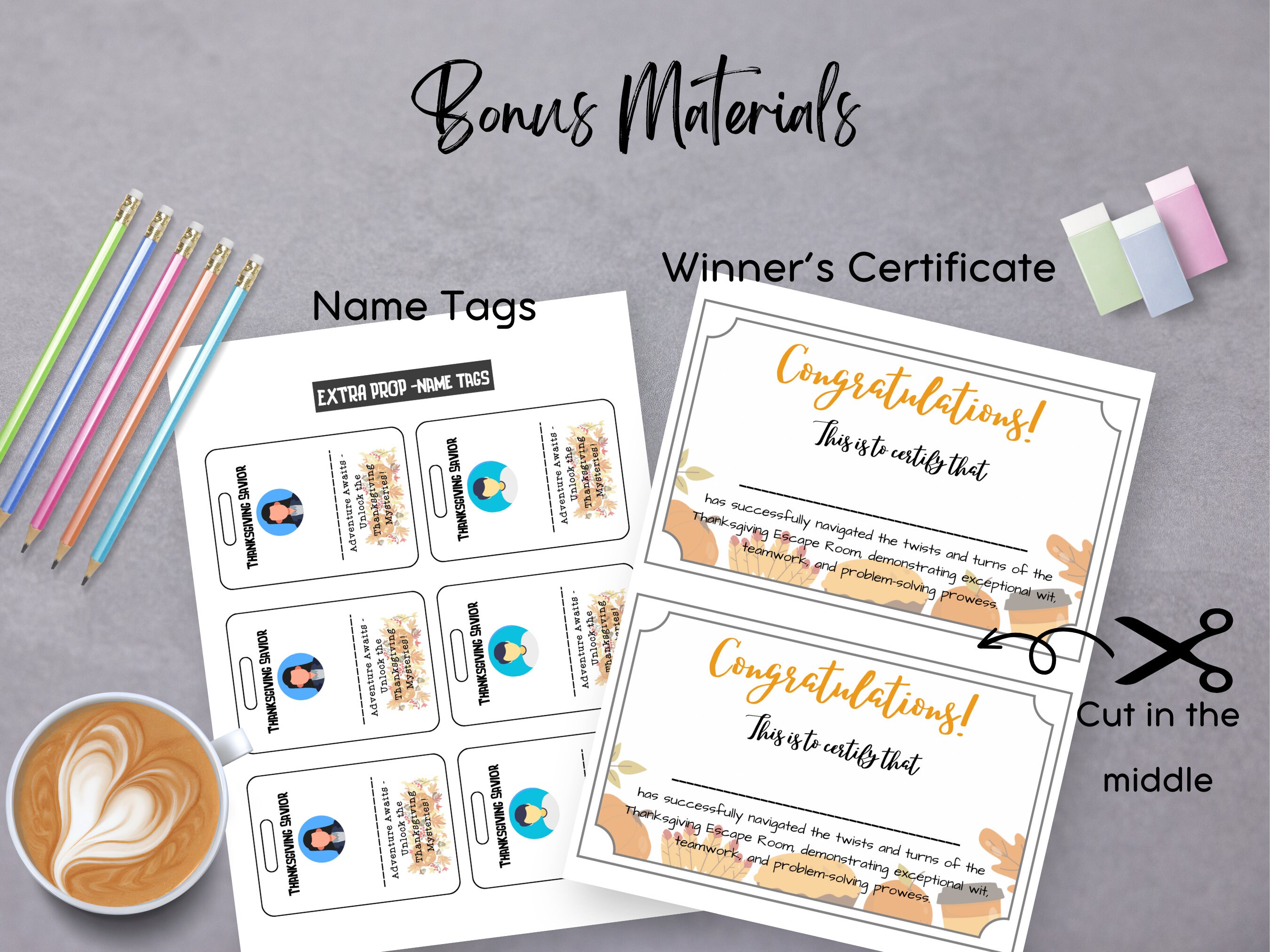 Thanksgiving Escape Room Printable Escape Room for Kids Escape Game ...