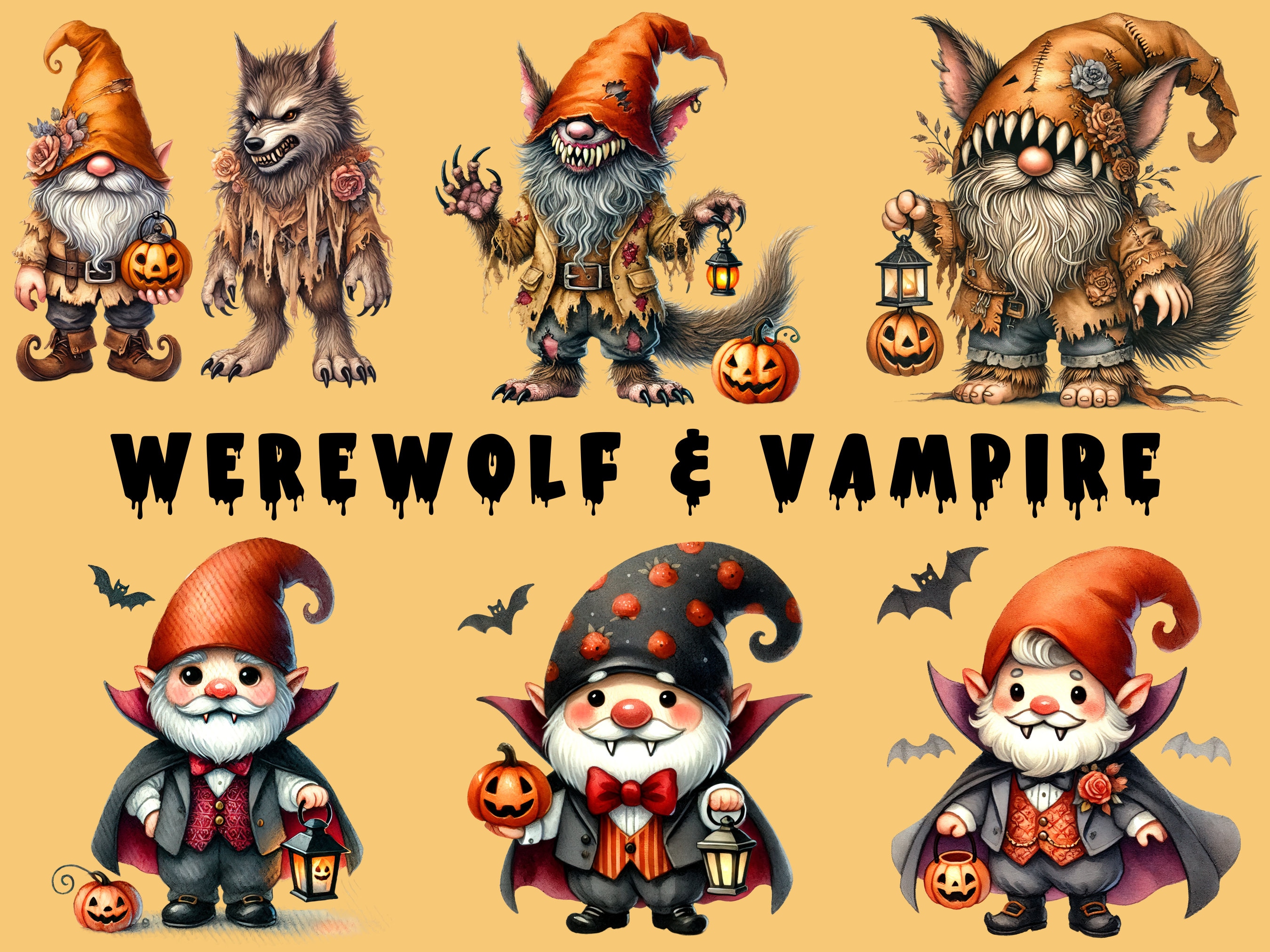Halloween Gnome Clipart Gnome PNG Sublimation Design Ghost Gnome Spooky ...
