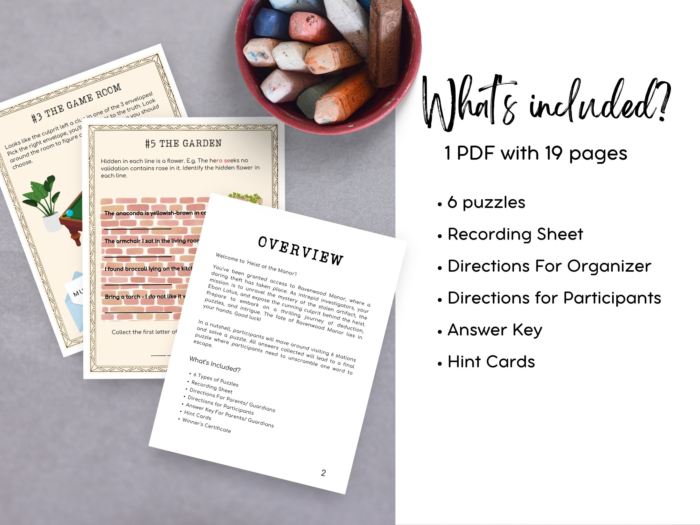 Mystery Escape Room for Kids Printable Escape Room Kit Who Done It Game ...