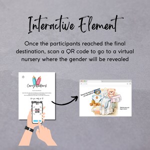 Gender Reveal Scavenger Hunt Clue Cards for Gender Reveal Game Baby ...