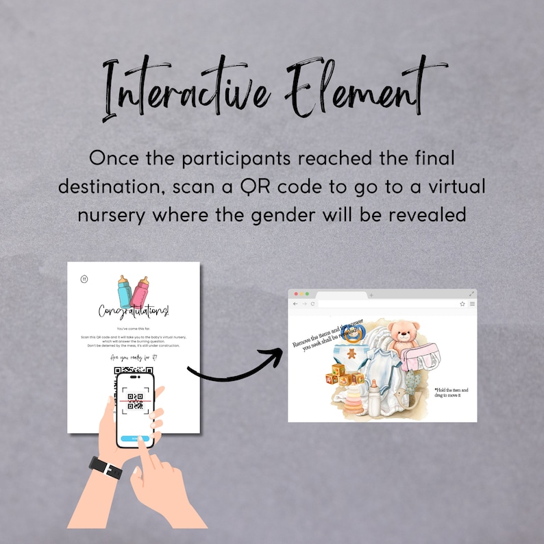 Gender Reveal Scavenger Hunt Clue Cards for Gender Reveal Game Baby ...